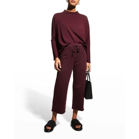 Frank & Eileen | Tops | Frank Eileen Long Sleeve Funnel Neck Tee Vamp Burgundy Red Purple Size ...